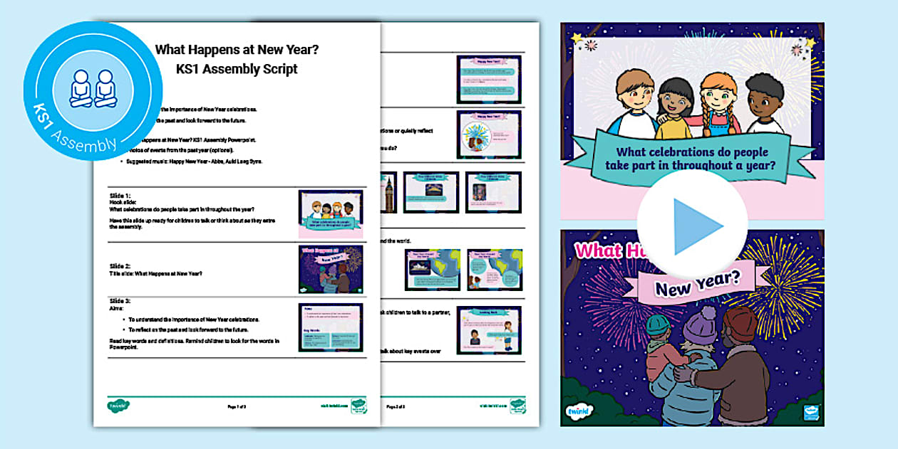 KS1 New Year Assembly Pack (teacher made) - Twinkl