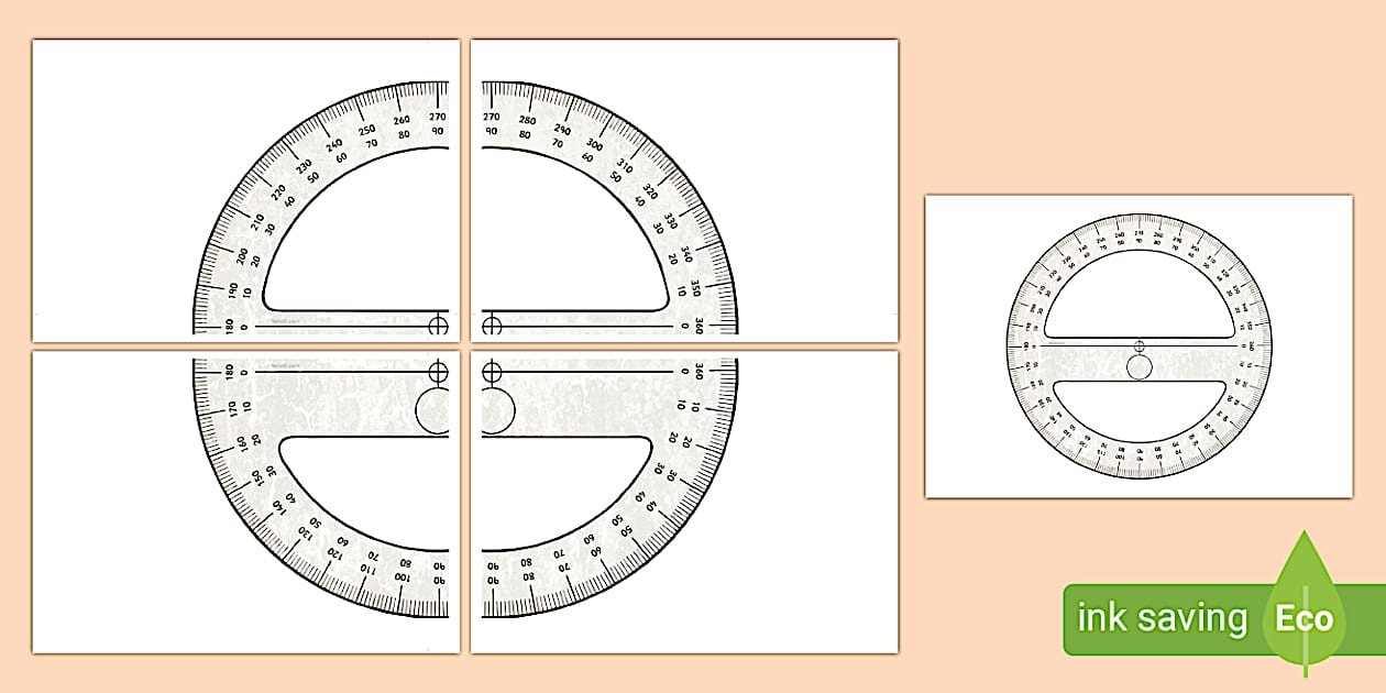 Giant 360 Degree Protractor Maths Display Cut-Out - Twinkl