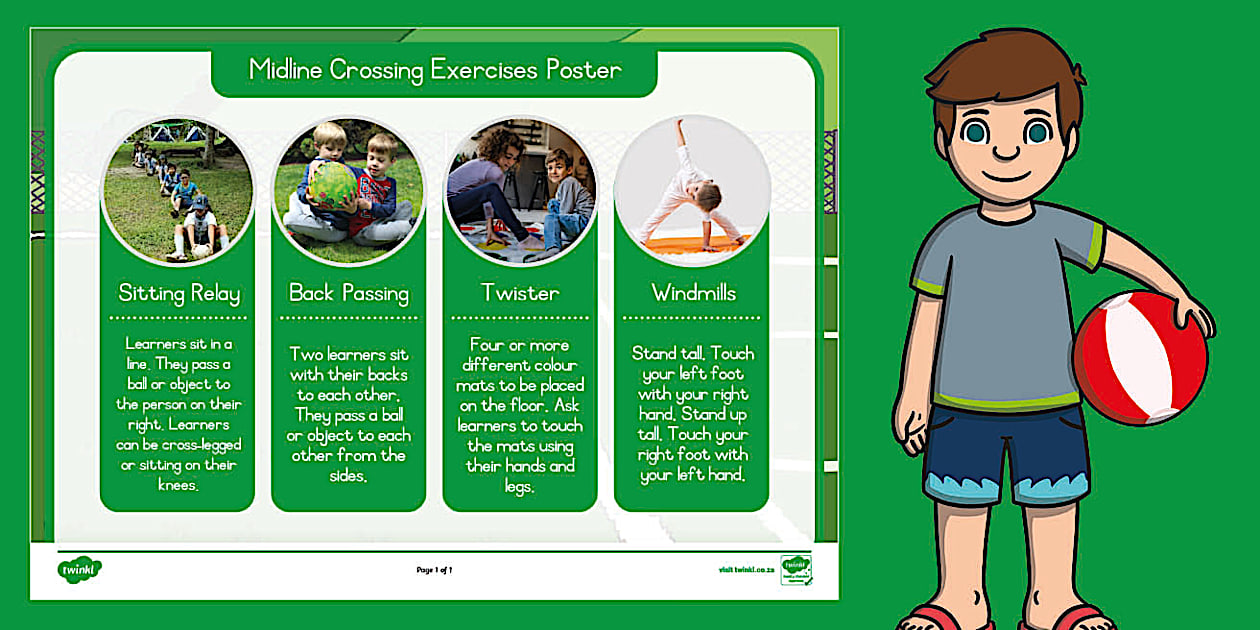 Grade R: Crossing the Midline - Exercises (teacher made)