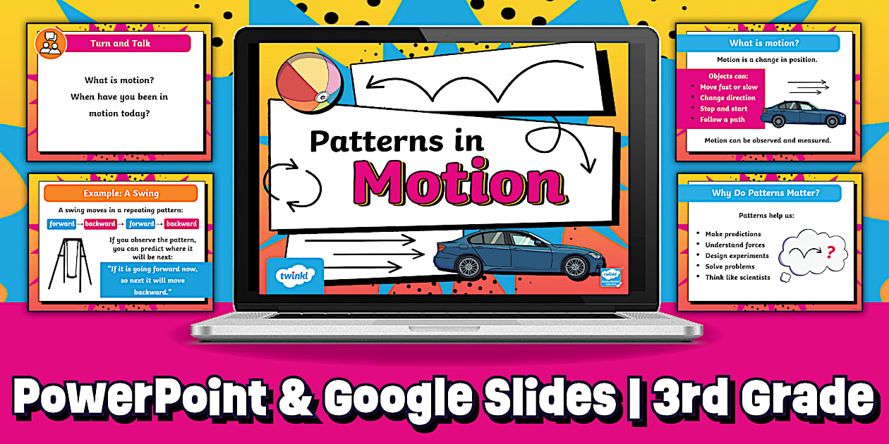 Third Grade Patterns in Motion PowerPoint & Google Slides