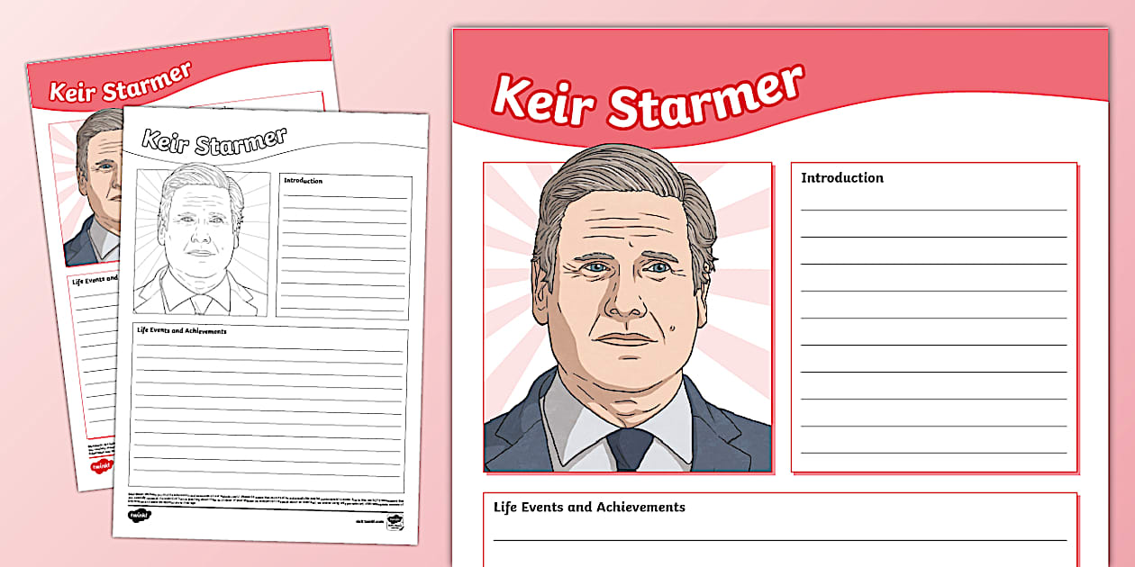 Keir Starmer Biography Template (teacher made) - Twinkl