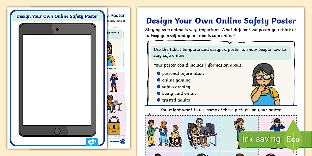 KS1 Design Your Own Online Safety Poster - Computing