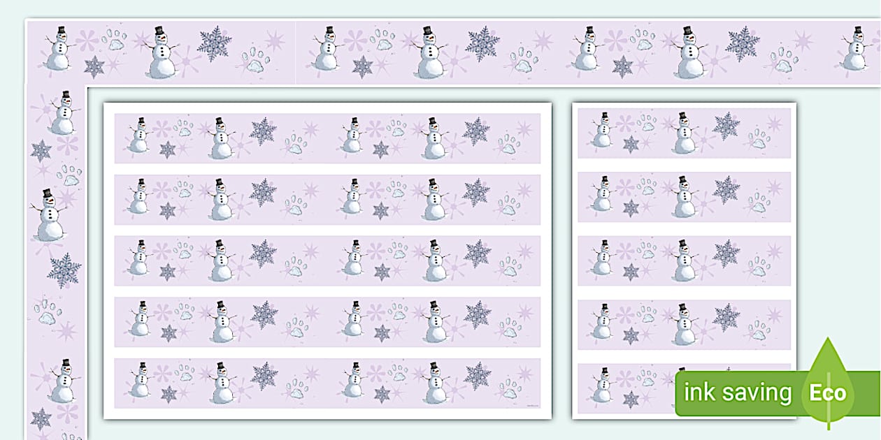 Snow Display Borders (teacher made) - Twinkl