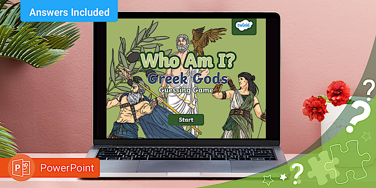 Who Am I? Greek Gods Guessing Game PowerPoint - AL - Kids