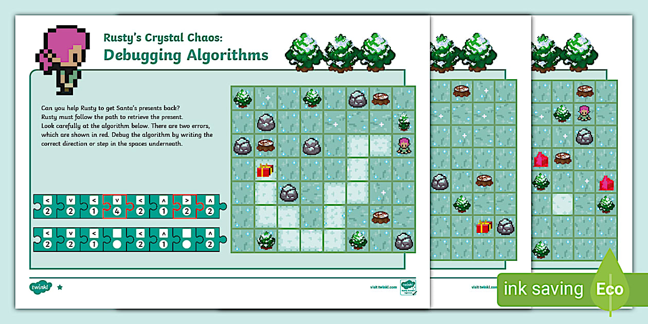 Rusty's Crystal Chaos: Debugging Algorithms Worksheet