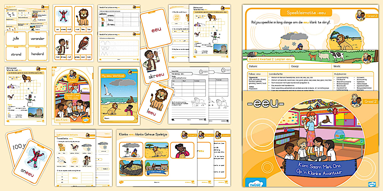 Graad 2 Klanke Hulpbronpakket: eeu (Teacher-Made) - Twinkl