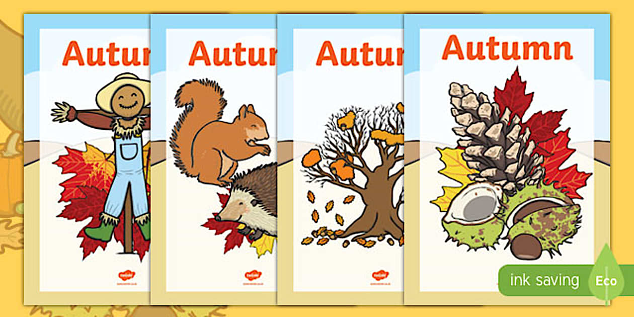 Black and White Autumn Topic Workbook Covers (teacher made)
