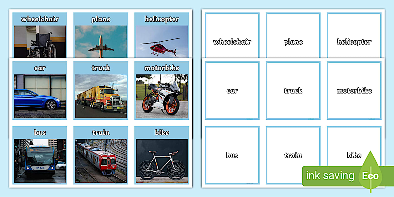 Vehicle Memory Game (teacher made) - Twinkl