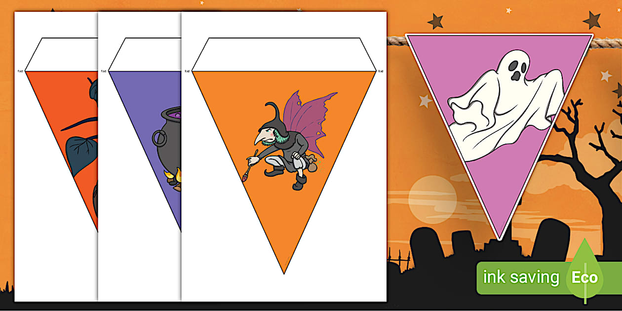 Halloween Bunting - Downloadable and Printable - Twinkl