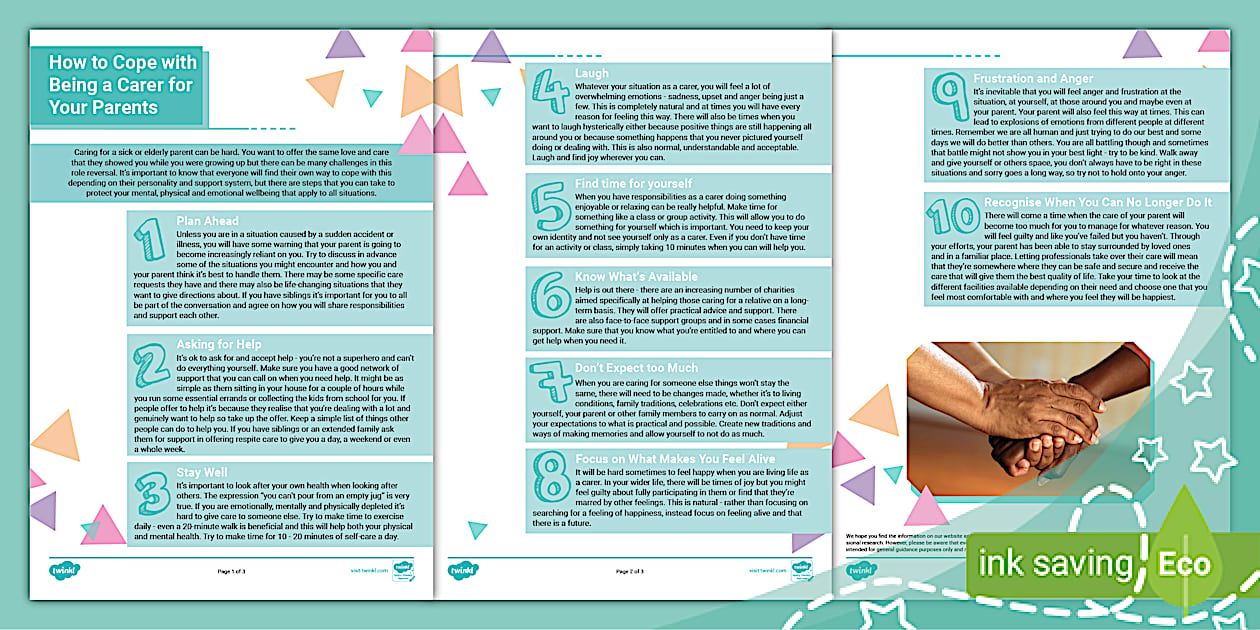 Parent Guide: How to Cope with Being a Carer for Your Parents