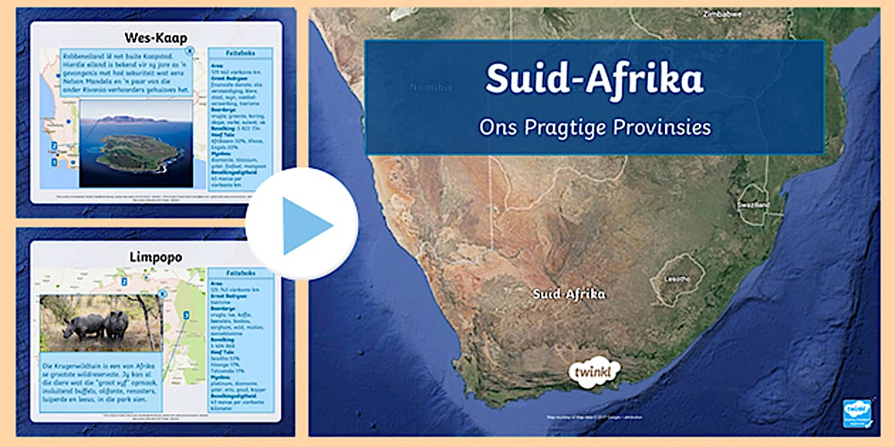 Suid-Afrika se Pragtige Provinsies PowerPoint (Teacher-Made)