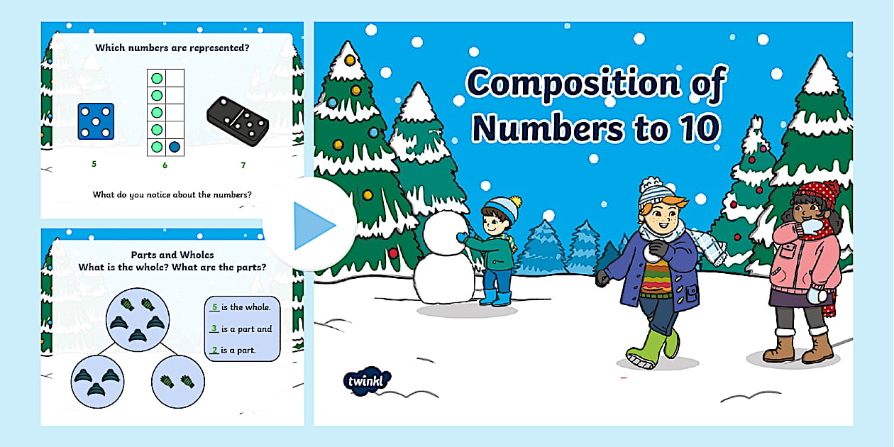 👉 Year 1 Winter-Themed Composition of Numbers to 10 PowerPoint