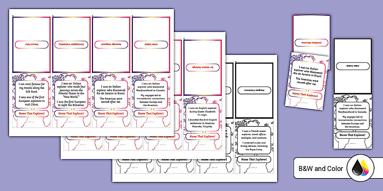 Name That Explorer Game | Resource | Twinkl USA - Twinkl
