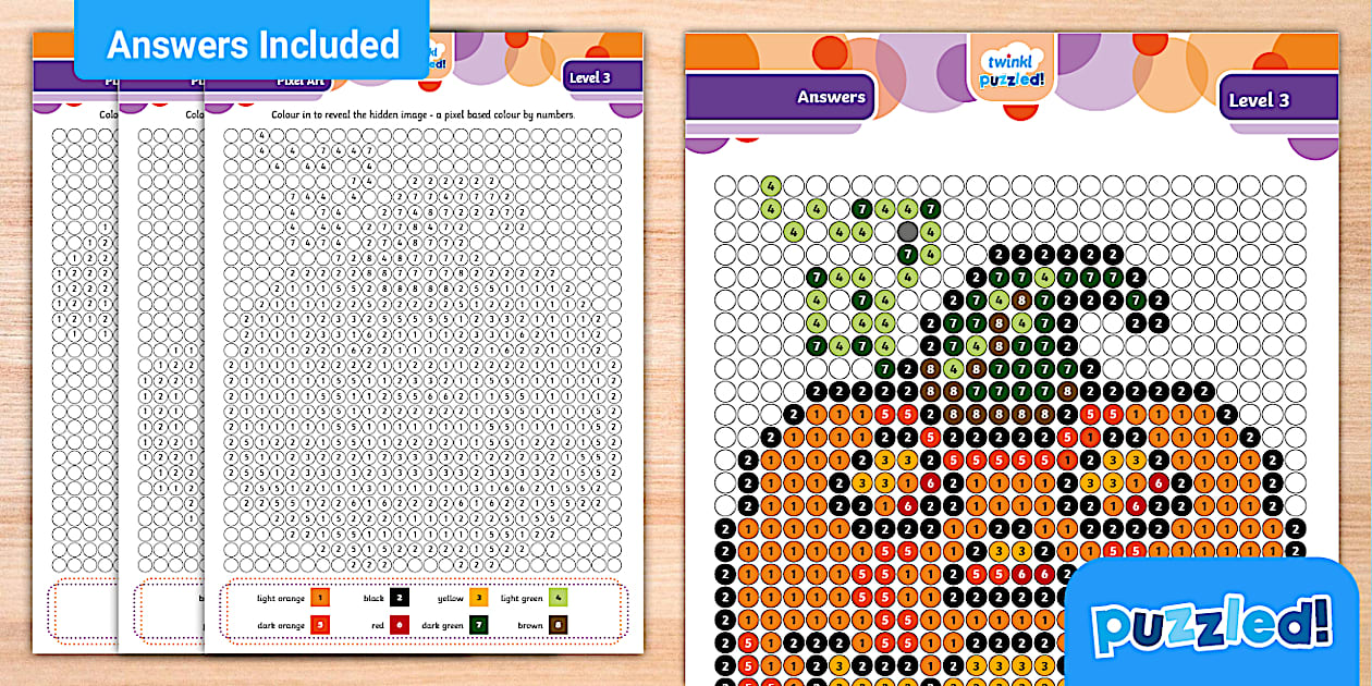 Halloween Pixel Art Colouring Puzzle