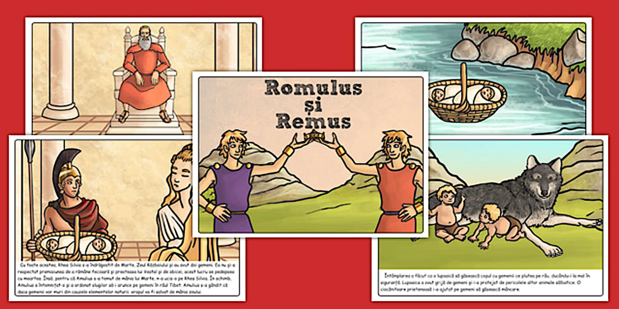 Povestea lui Romulus și Remus - Planșe - Twinkl
