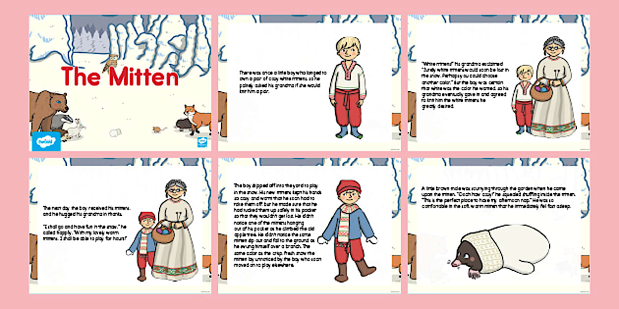 The Mitten Story PowerPoint (Teacher-Made) - Twinkl