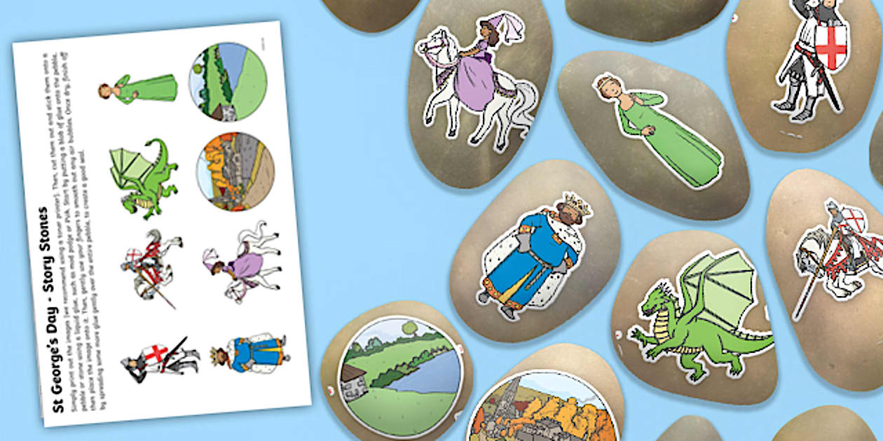 St. George's Day Story Stone Image Cut-Outs | Saint George