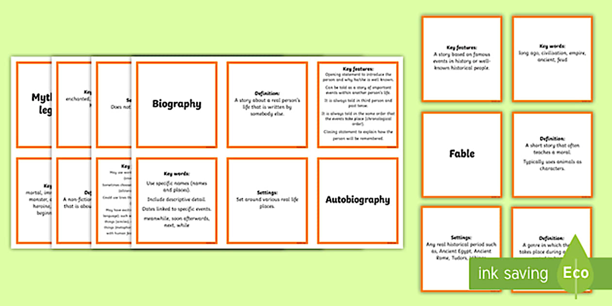 Story Genres Matching Activity - ESL Story Genres - Twinkl
