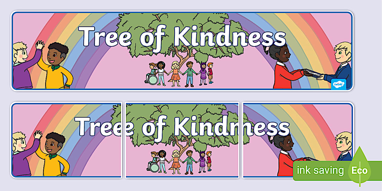 Editable Tree of Kindness Display Banner (teacher made)