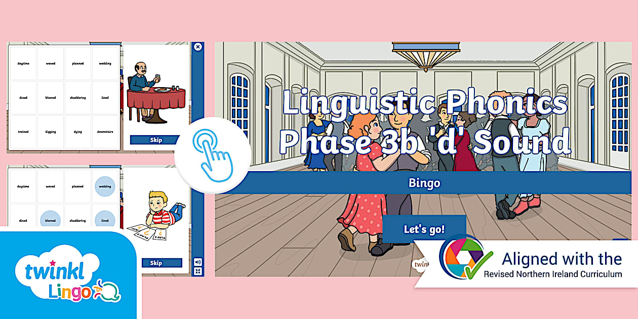Linguistic Phonics Phase 3b 'd' Sound Bingo Game