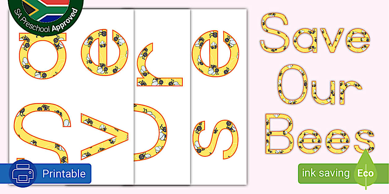 Save Our Bees Display Lettering (teacher made) - Twinkl