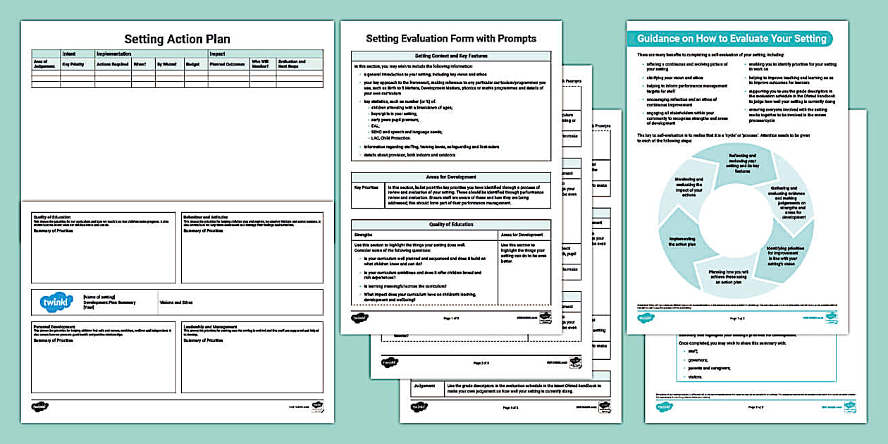 EYFS Setting Evaluation and Action Plan Pack | Twinkl