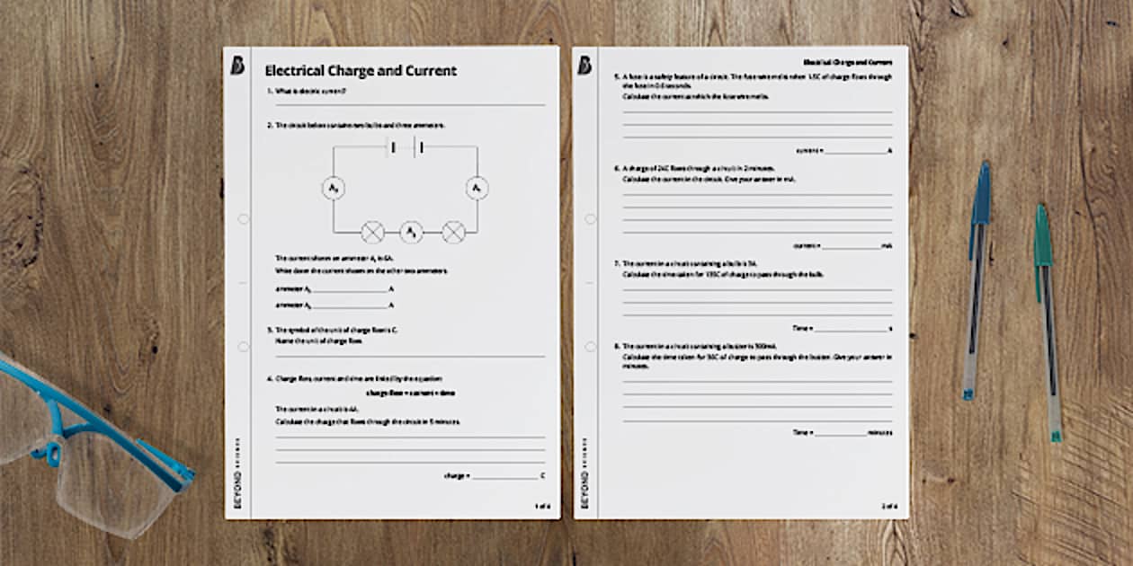 Electric Circuits Worksheets with Answers (teacher made)