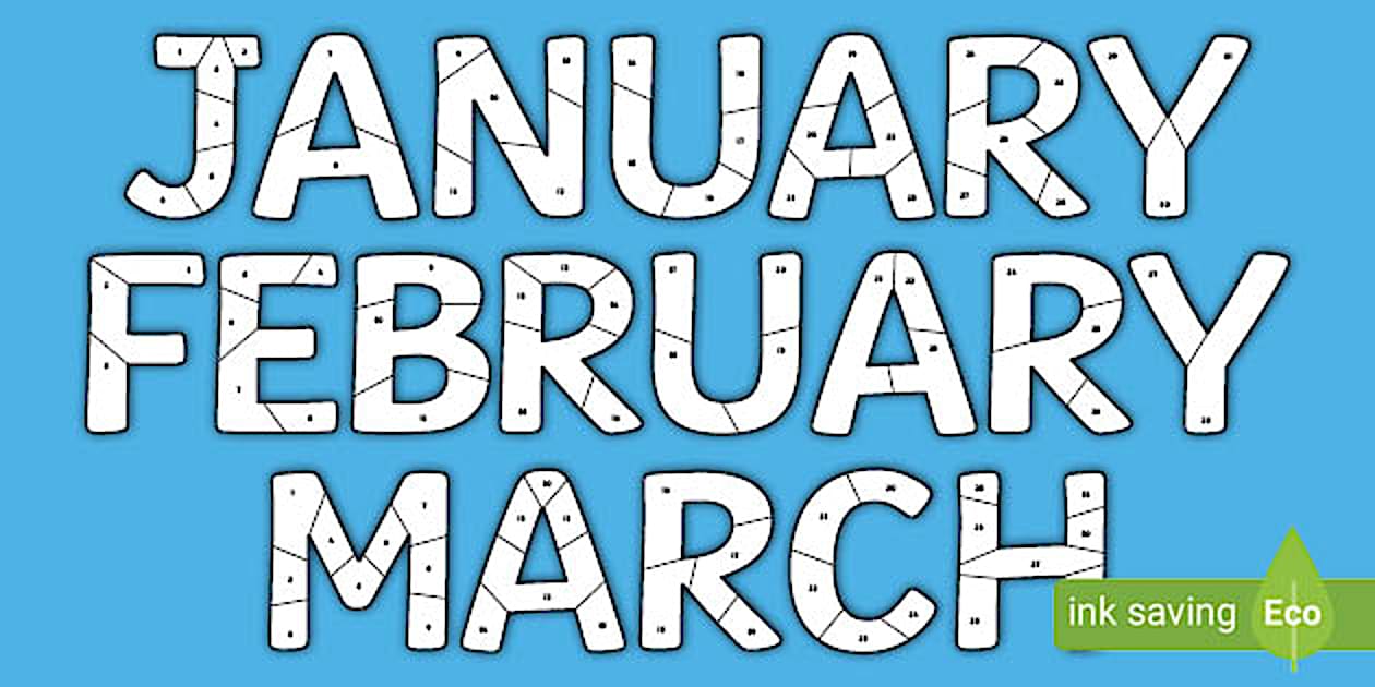 Colour-In Calendar Display (teacher made) - Twinkl