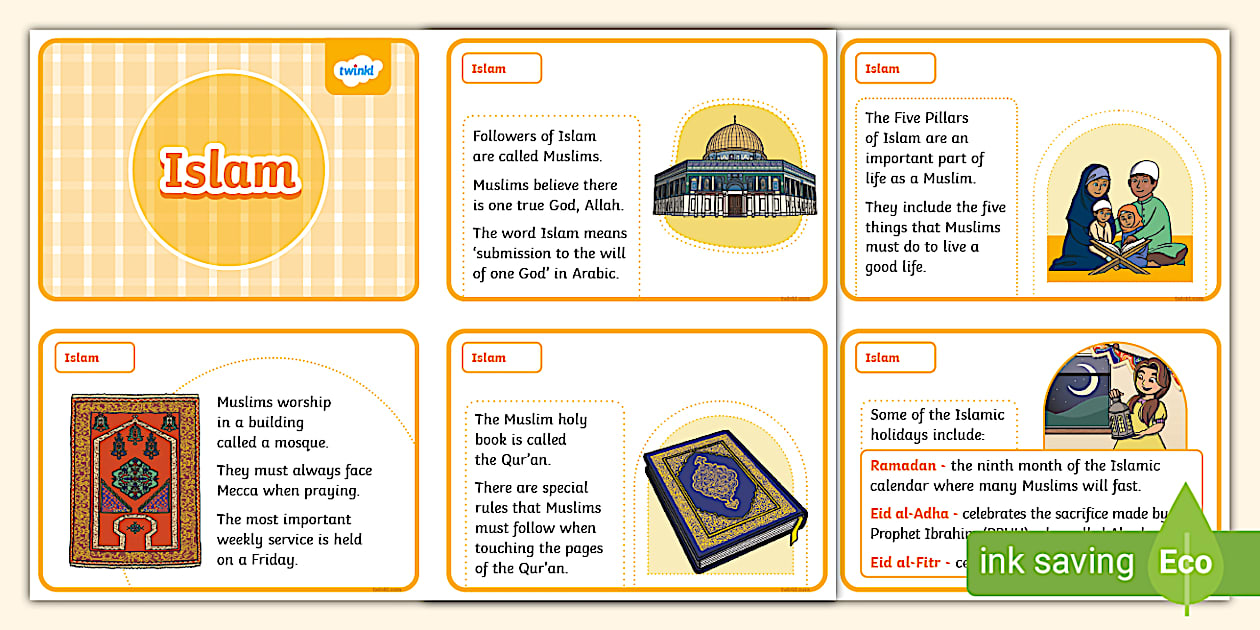 KS1 Islam Fact Cards (teacher made) - Twinkl