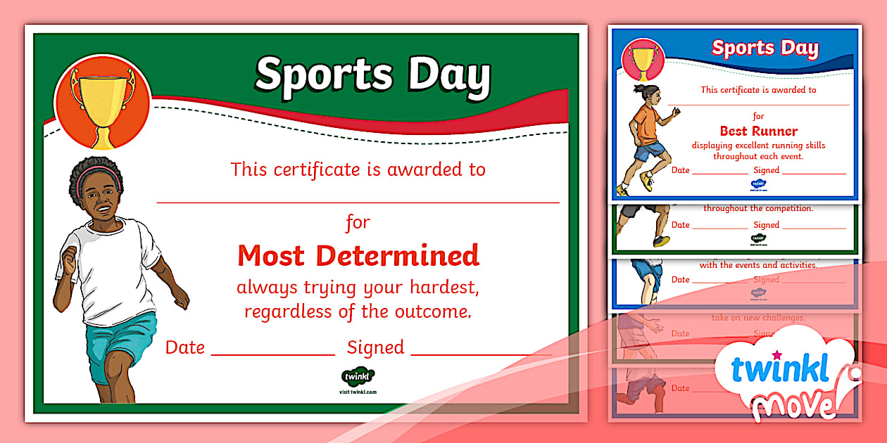 Editable Sports Day Award Certificates (teacher made)
