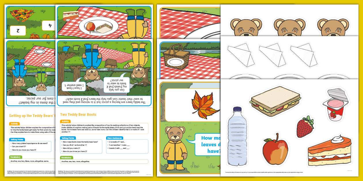 👉 Teddy Bears' Picnic: Composition of Numbers to 4 | Twinkl