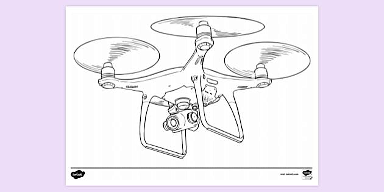 Drone Colouring | Colouring Sheets (teacher made) - Twinkl
