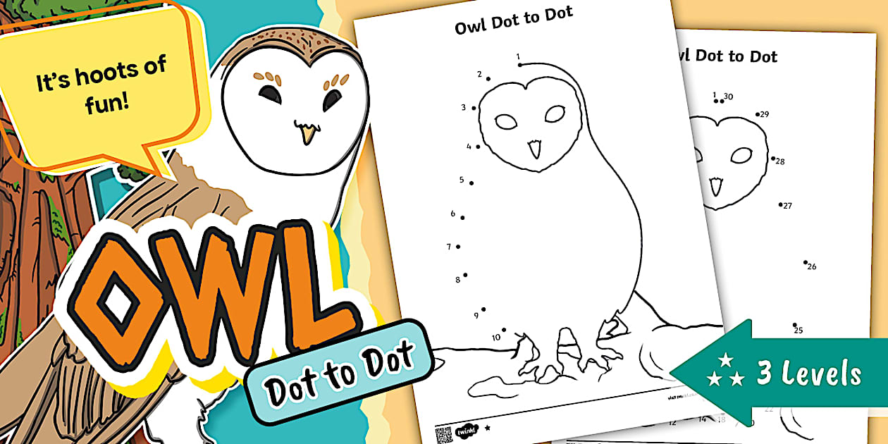 Owl Dot to Dot - Twinkl India