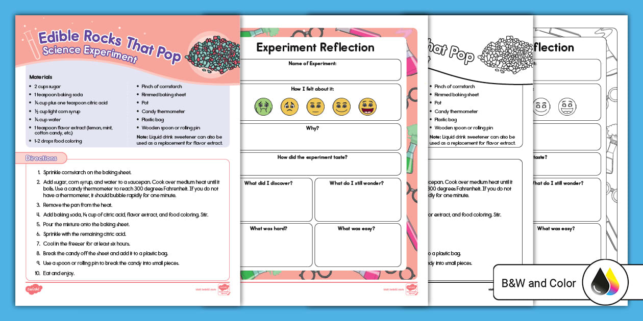 Edible Pop Rocks Science Experiment for Kids (teacher made)