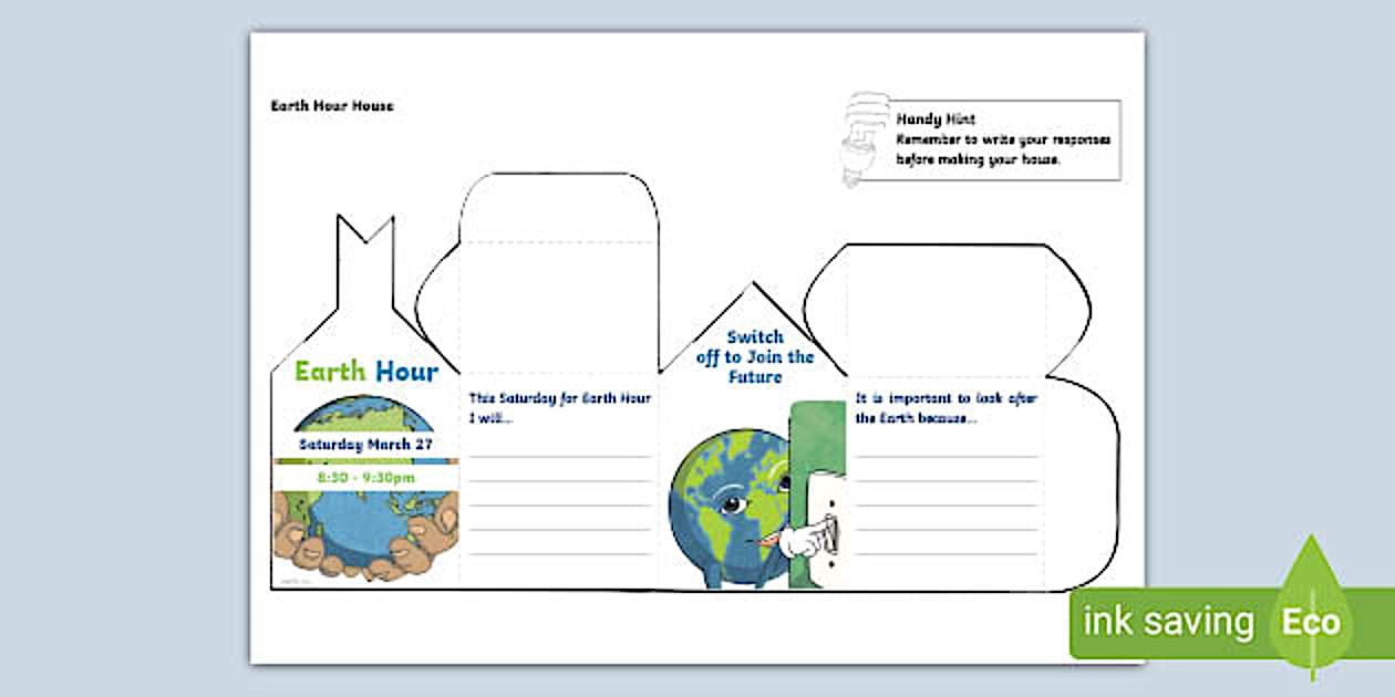 Earth Hour activities | Worksheet | Easy to Print - Twinkl