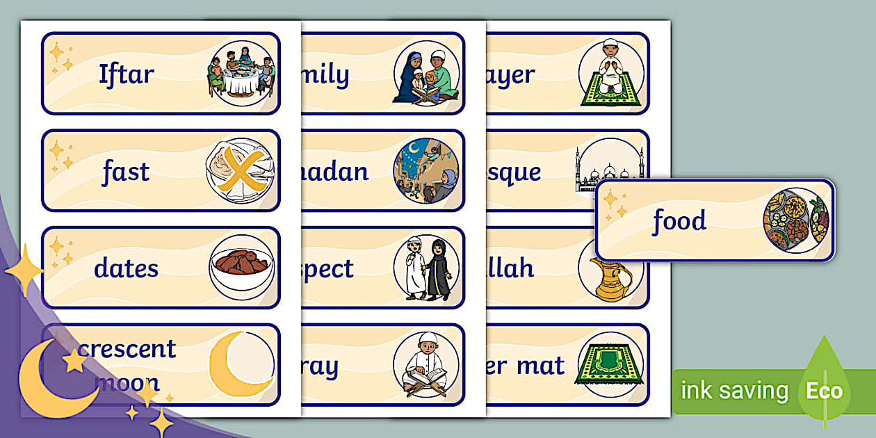 Iftar Tent Role Play Vocabulary Cards (teacher made)