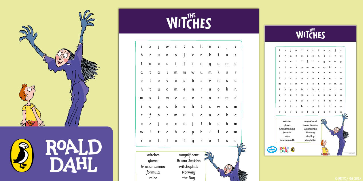 FREE! - The Witches: Word Search (teacher made) - Twinkl