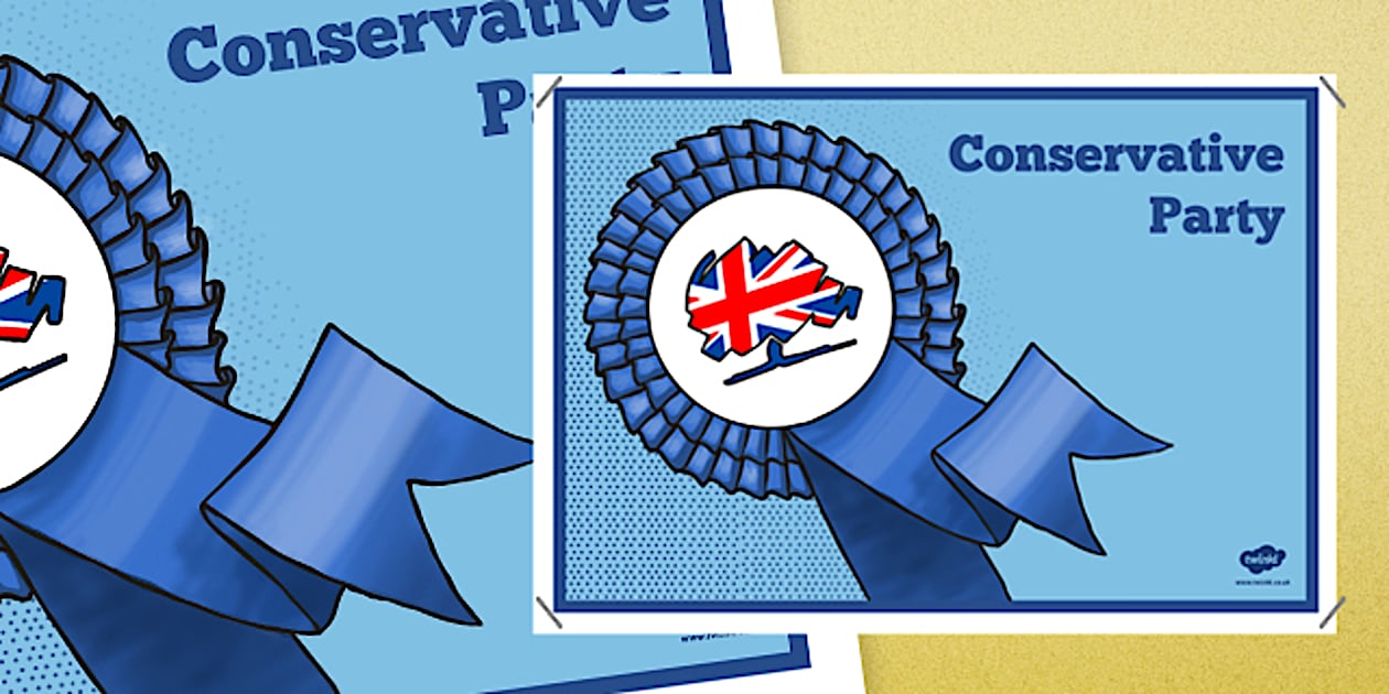 United Kingdom Political Conservative Party Display Poster