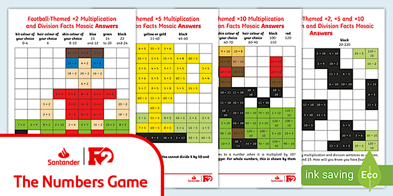 FREE! - 👉 The Numbers Game: Mixed Times Tables Football Themed [Mild]
