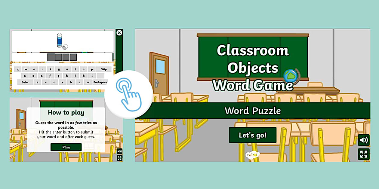ESL Classroom Objects Spelling Game - Twinkl