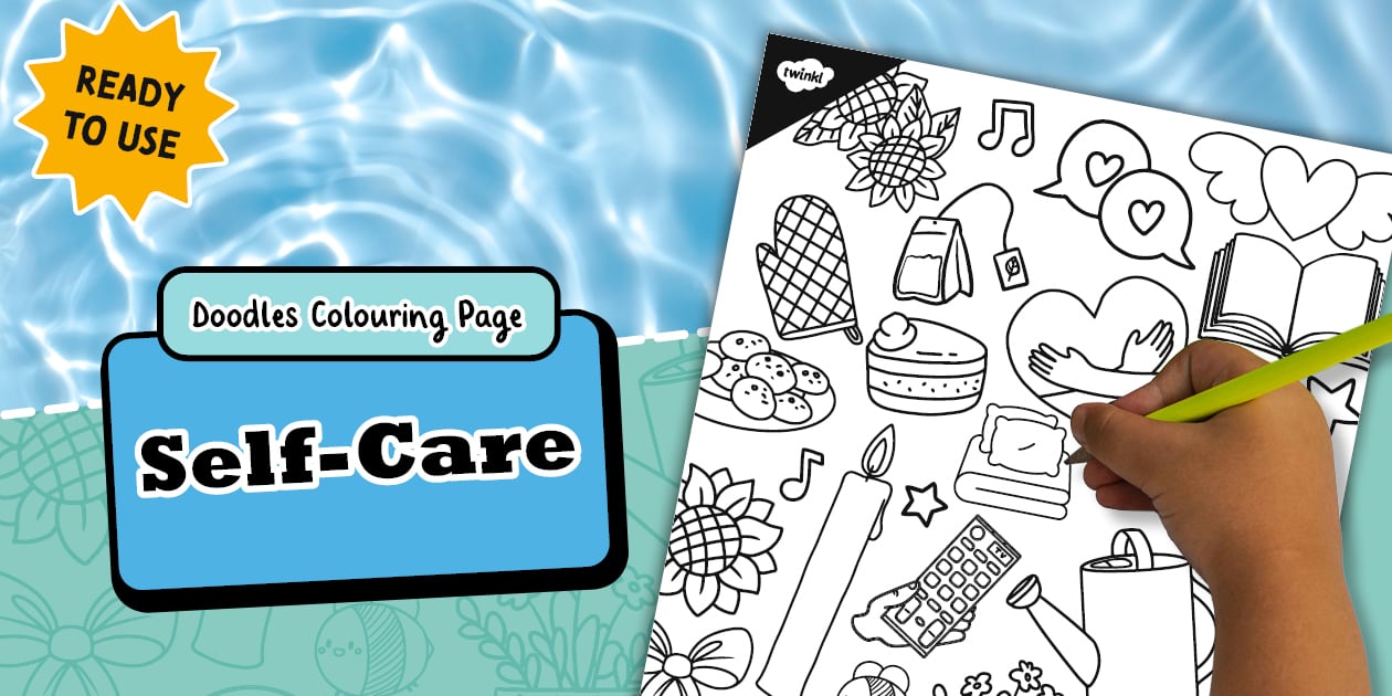 Foundation Phase Life Skills - Self-Care - Doodles Colouring Page (CAPS