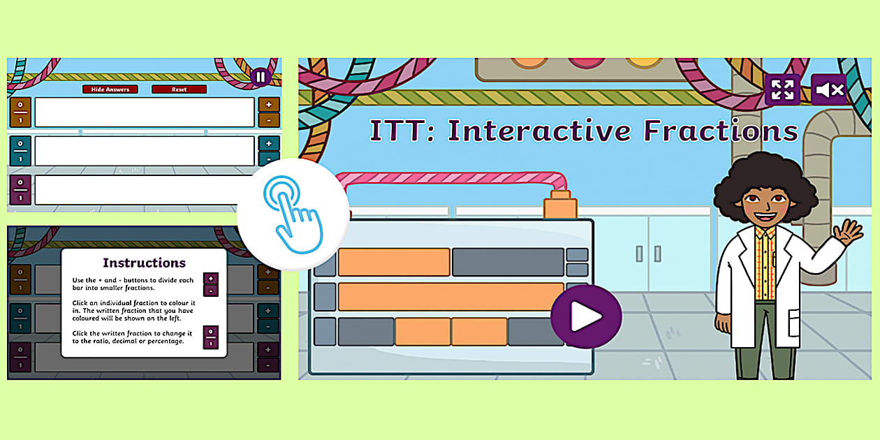 Interactive Teaching Tools: Fractions Tool | Twinkl Go!