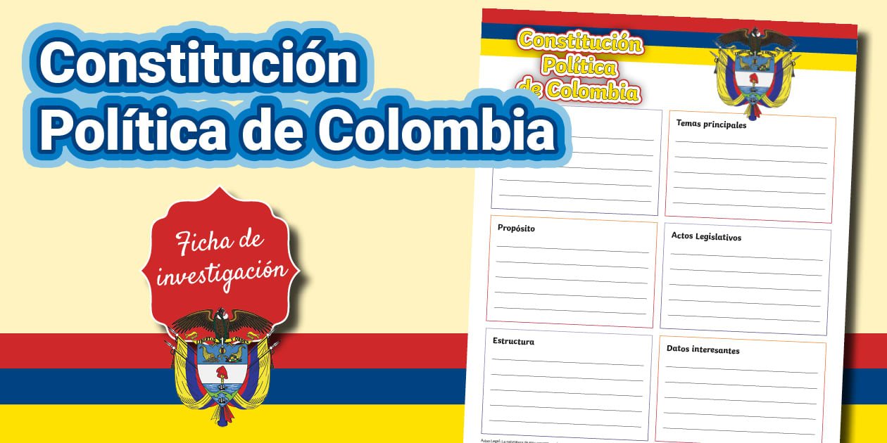 Ficha De Investigación Constitución Política De Colombia