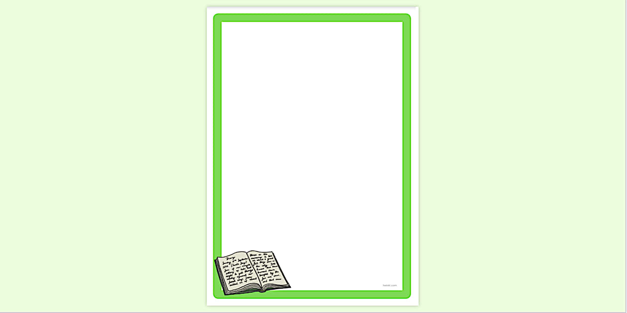 Simple Blank Diary Page Border | Page Borders | Twinkl