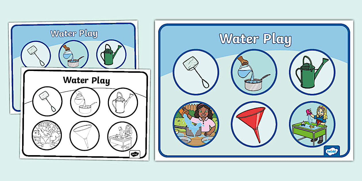 Water Play Display Poster (teacher made) - Twinkl
