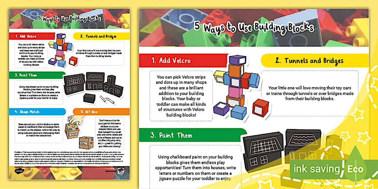 5 Ways to Use Building Blocks (teacher made) - Twinkl