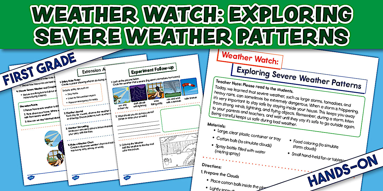 First Grade Exploring Severe Weather Patterns Experiment