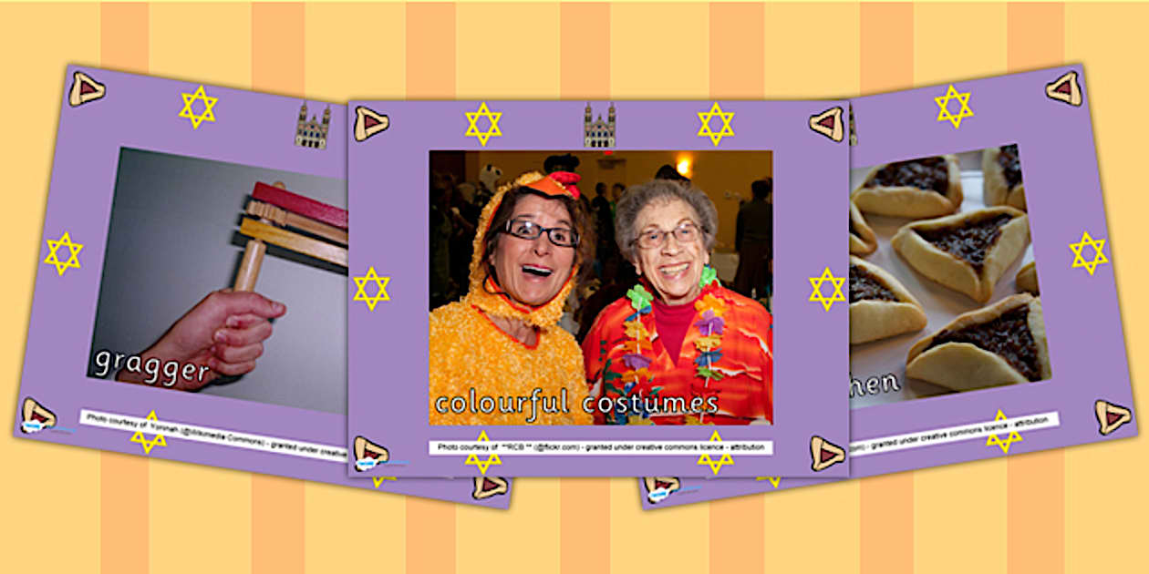 Purim Display Photo PowerPoint (teacher made) - Twinkl