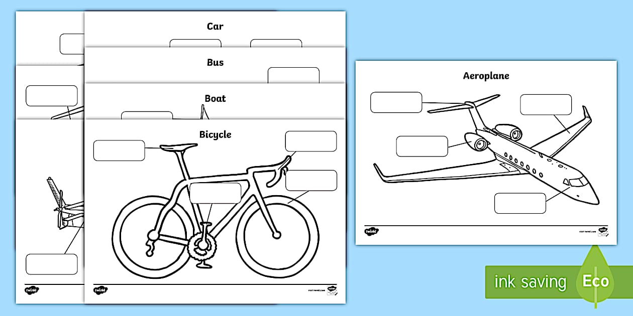Transport Labelling Sheets | Transport Worksheet - Twinkl