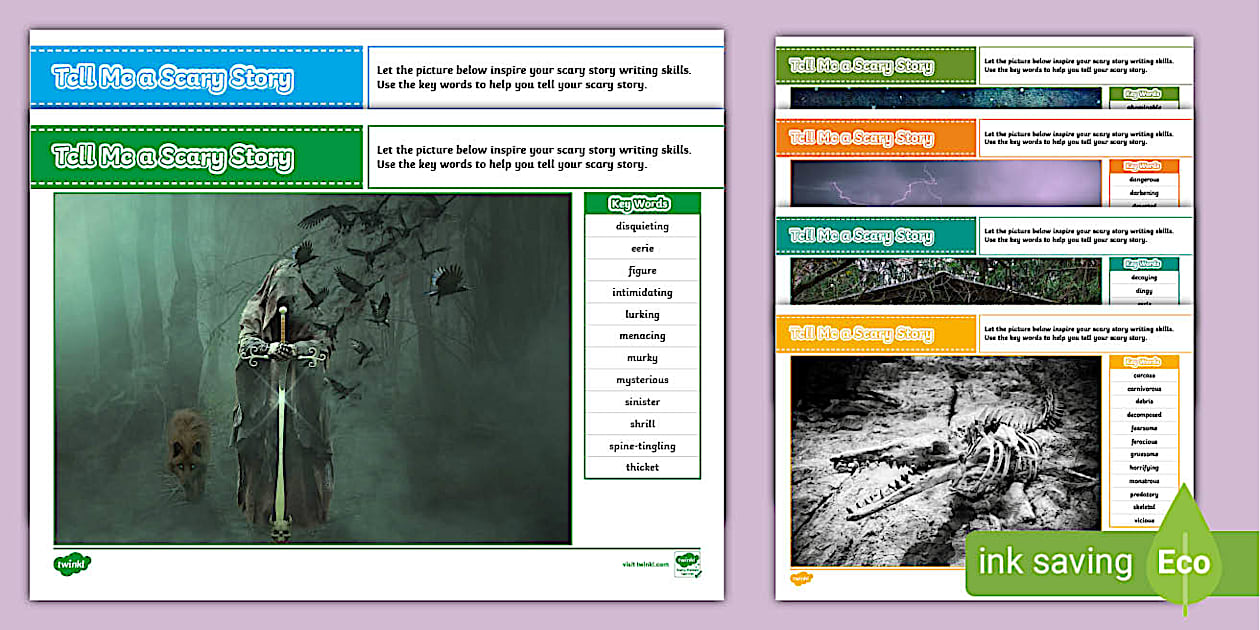 KS2 Tell Me a Scary Story Inspiration Activity Pack - Twinkl